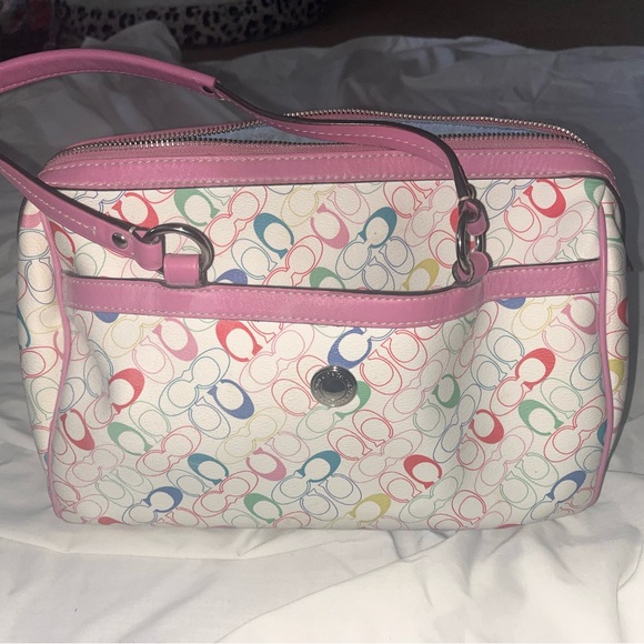 Coach | Bags | Coach Multicolor Signature Print Womens Bag | Poshmark
